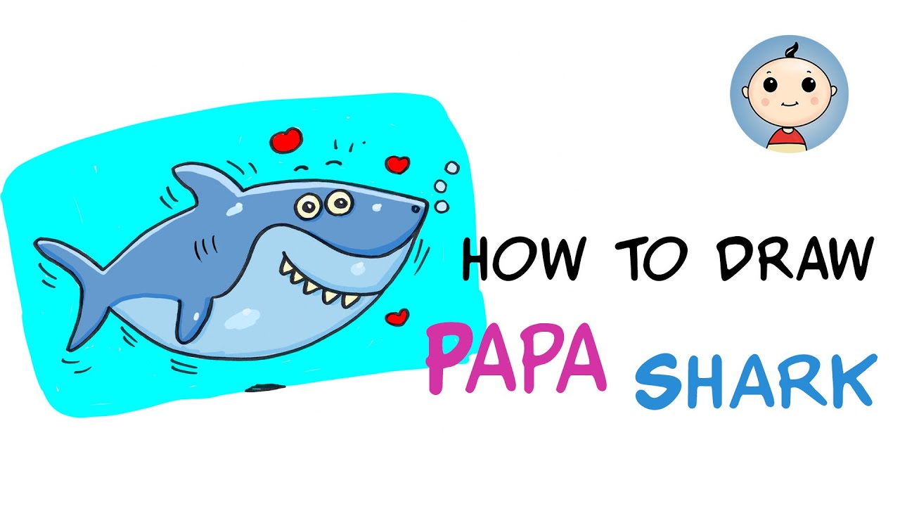 How to Draw Papa Shark 5 BEST Drawing Hacks You Won't Believe! - YouTube