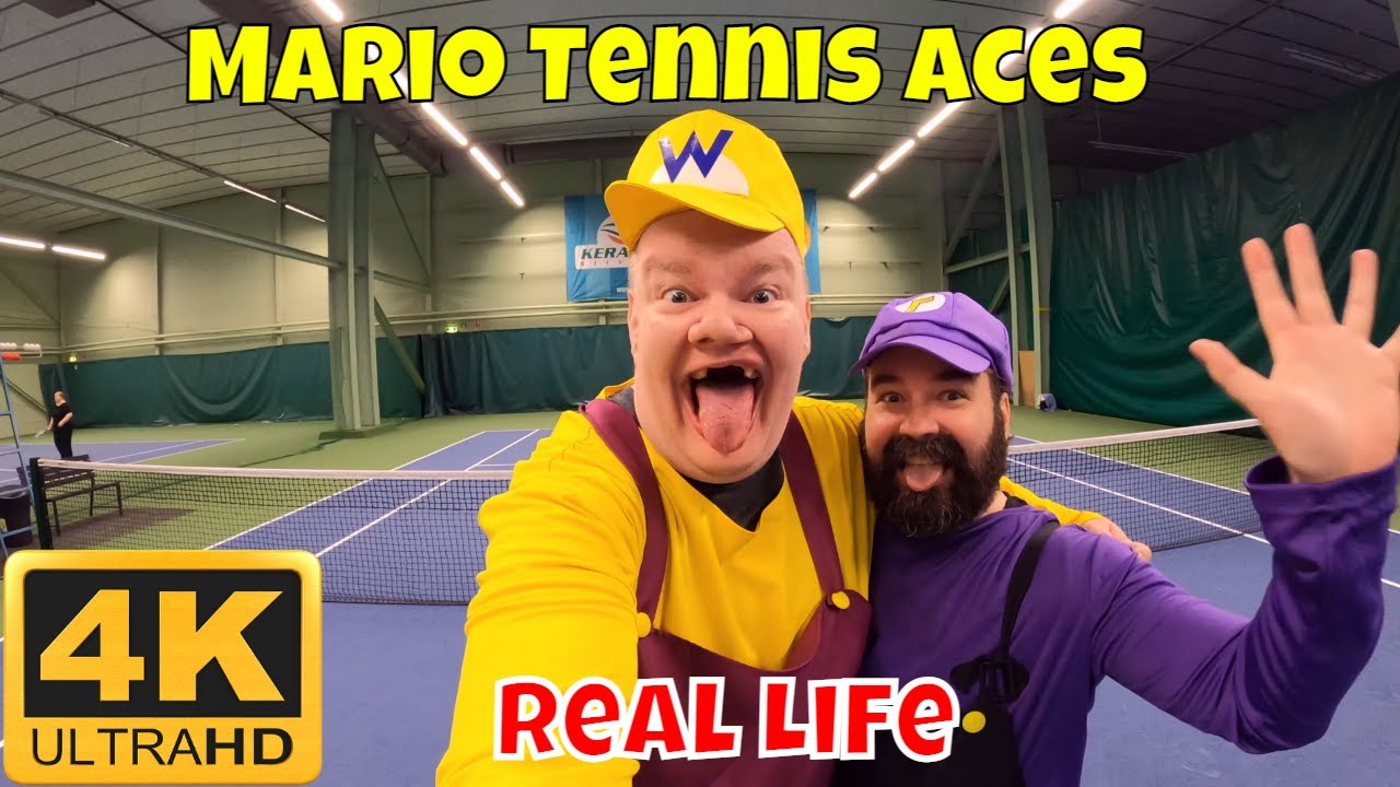 Mario Tennis Aces in Real Life - Wario and Waluigi 4K Ultra HD - YouTube