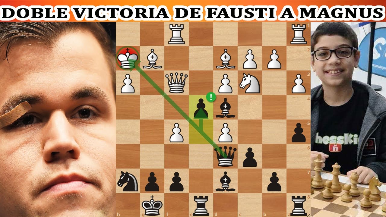 FAUSTI GANA 2 VECES AL #1 DEL MUNDO Magnus Carlsen vs Faustino Oro ...
