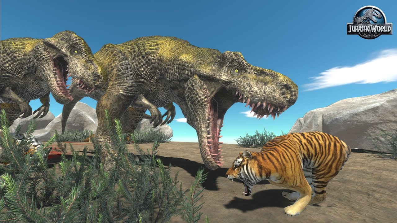 T-REX VS TIGER ALLIANCE ALIGATOR MUTANT - YouTube