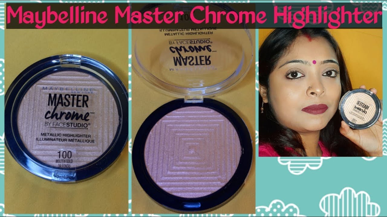 Maybelline Master Chrome Highlighters Review + TRY ON! - YouTube