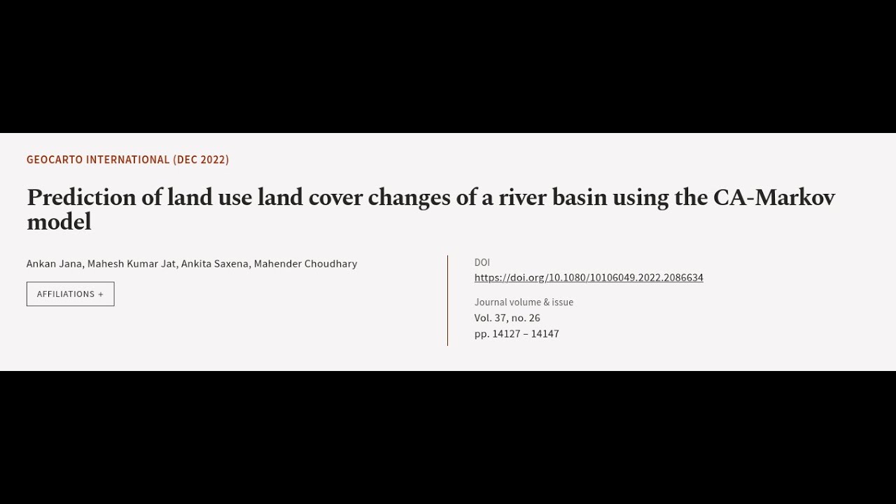Prediction of land use land cover changes of a river basin using the CA ...