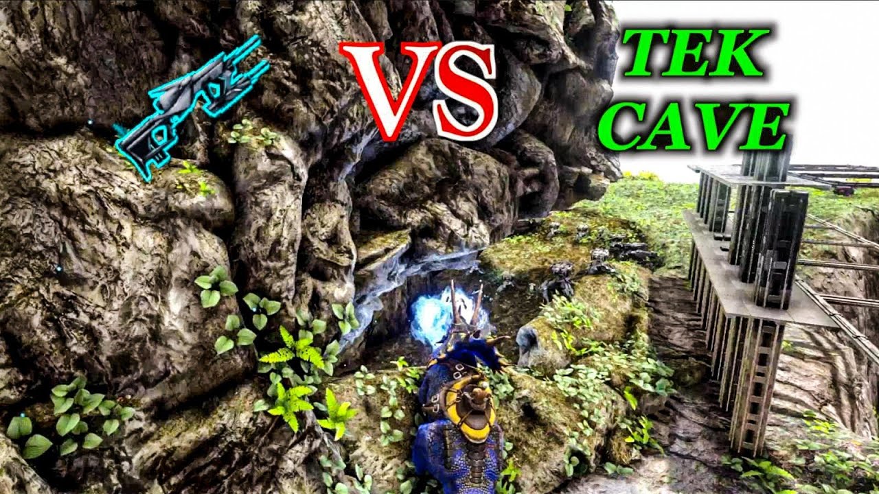 TEK RIFLE RAIDING A TEK CAVE! (TEK LOOT?) - ARK Official Server 6 man ...