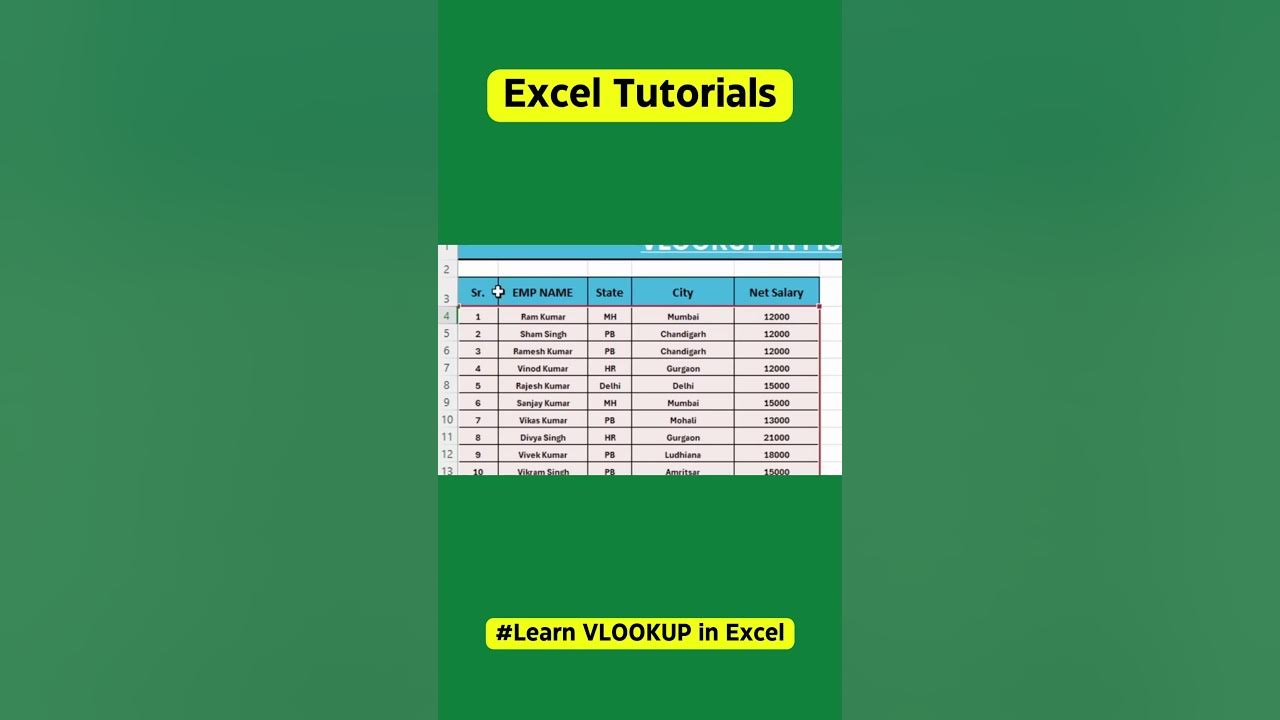 Master VLOOKUP in Excel: Quick and Easy Guide for Beginners - YouTube