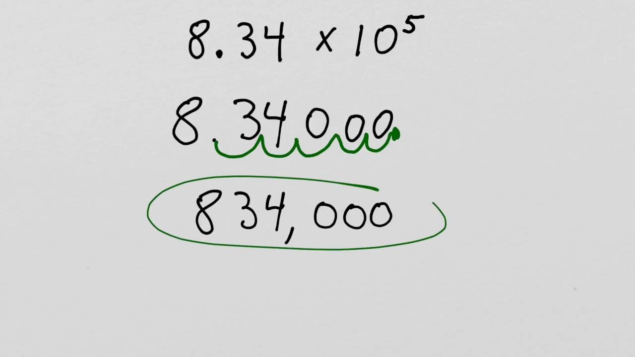 How To Convert 8 34 X 10 5 Into Standard Form YouTube