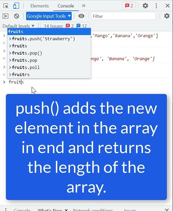 Difference Between Push Vs Pop In Array In Js Javascript Shorts 
