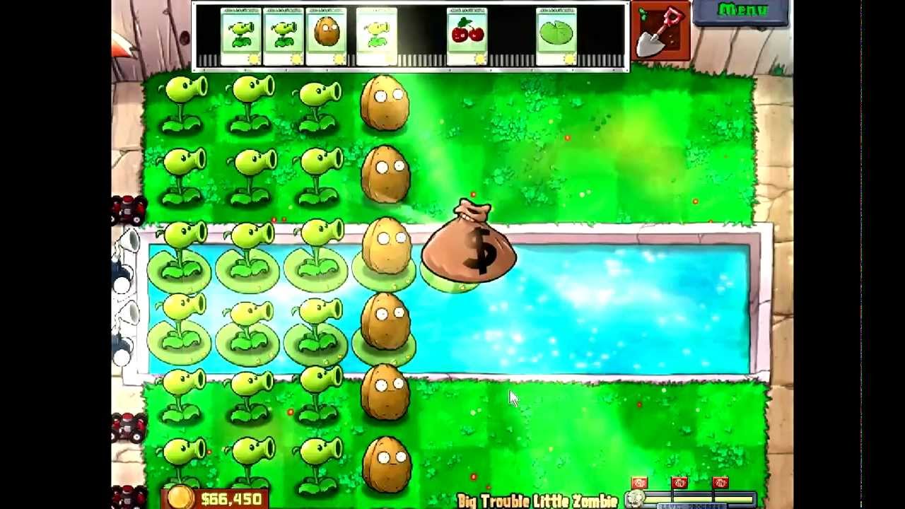 [Plants VS Zombies] Mini-Games - #10 Big Trouble Little Zombie - YouTube