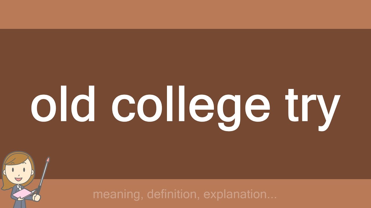 old college try - YouTube
