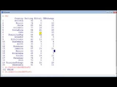Statistics with R: How to convert a continuous variable to a factor (categorical variable) part ...