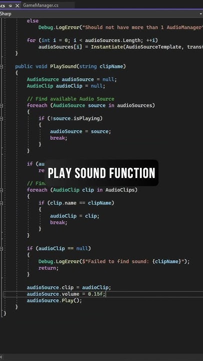 Unity Sound System in 30 seconds - YouTube