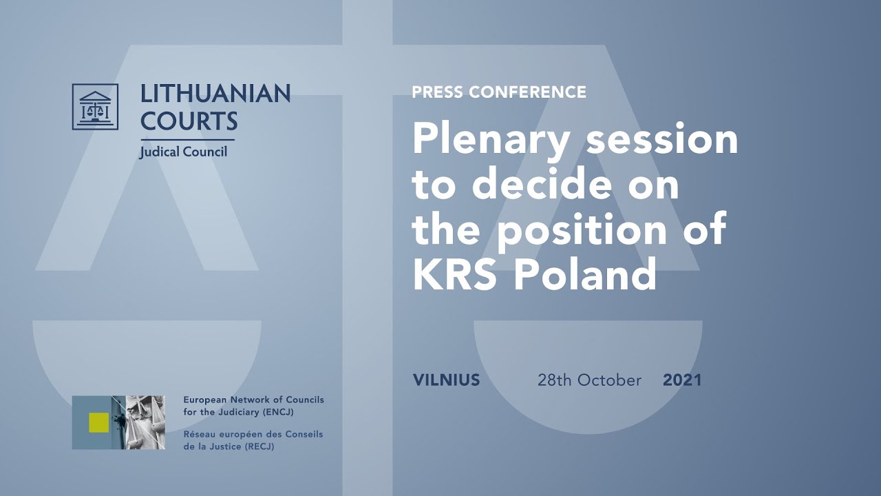 Press Conference || decision on the position of KRS Poland || ENCJ ...