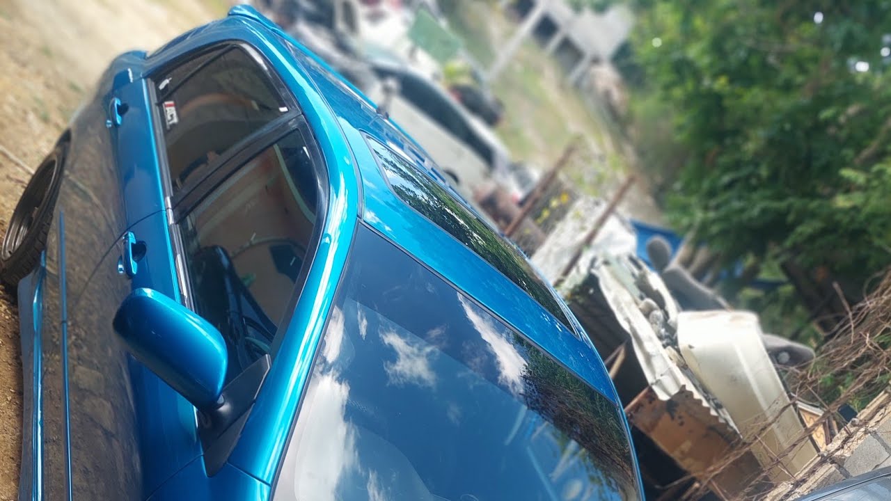 custom factory sunroof installed in toyota runx - YouTube