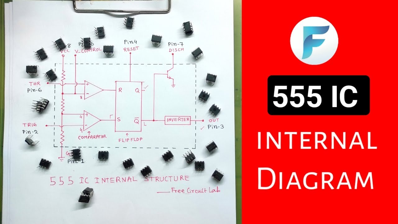 555 IC Internal Diagram- How it works? - YouTube