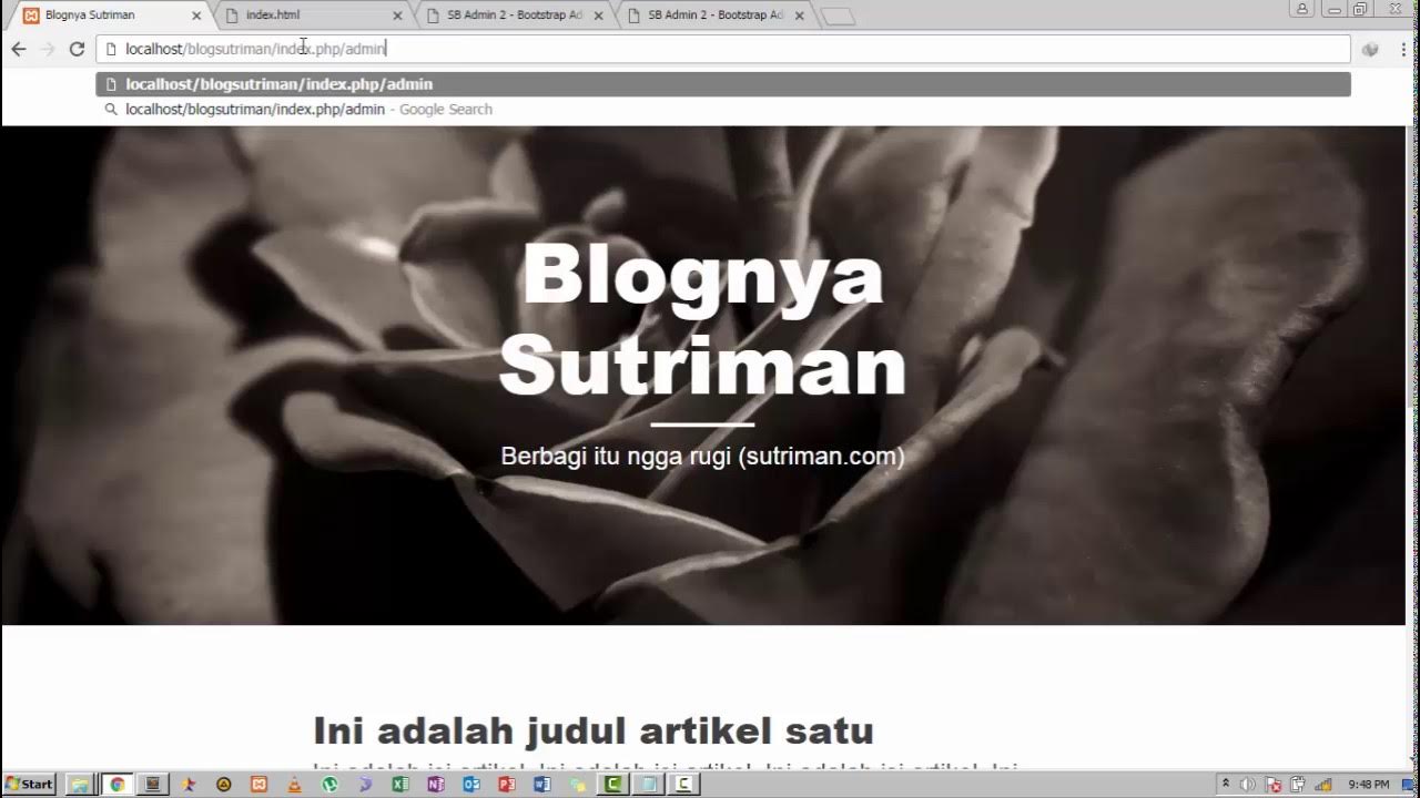Tutorial Membuat Website dengan CodeIgniter dan Bootstrap Lengkap Tahap ...