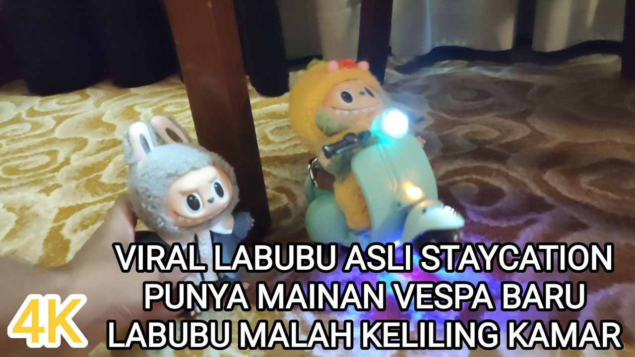 PETUALANGAN VIRAL LABUBU ASLI STAYCATION KELILING KAMAR HOTEL PAKAI ...