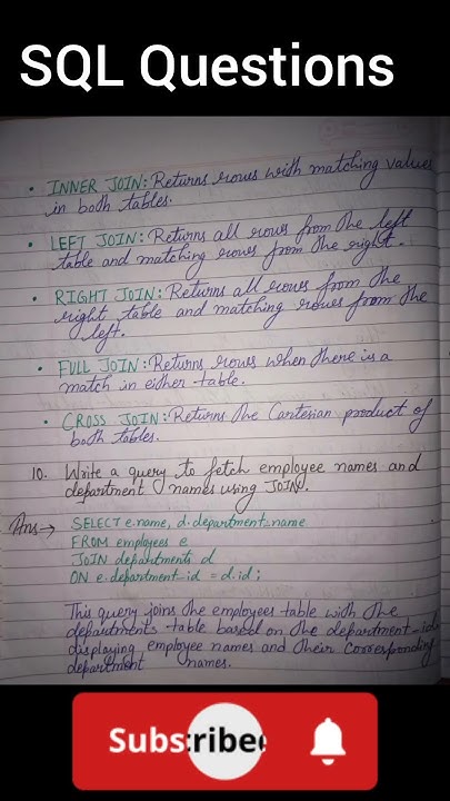 sql Questions #sql #interviewquestions #sqlquestions #viralvideo #shortsfeed #job - YouTube