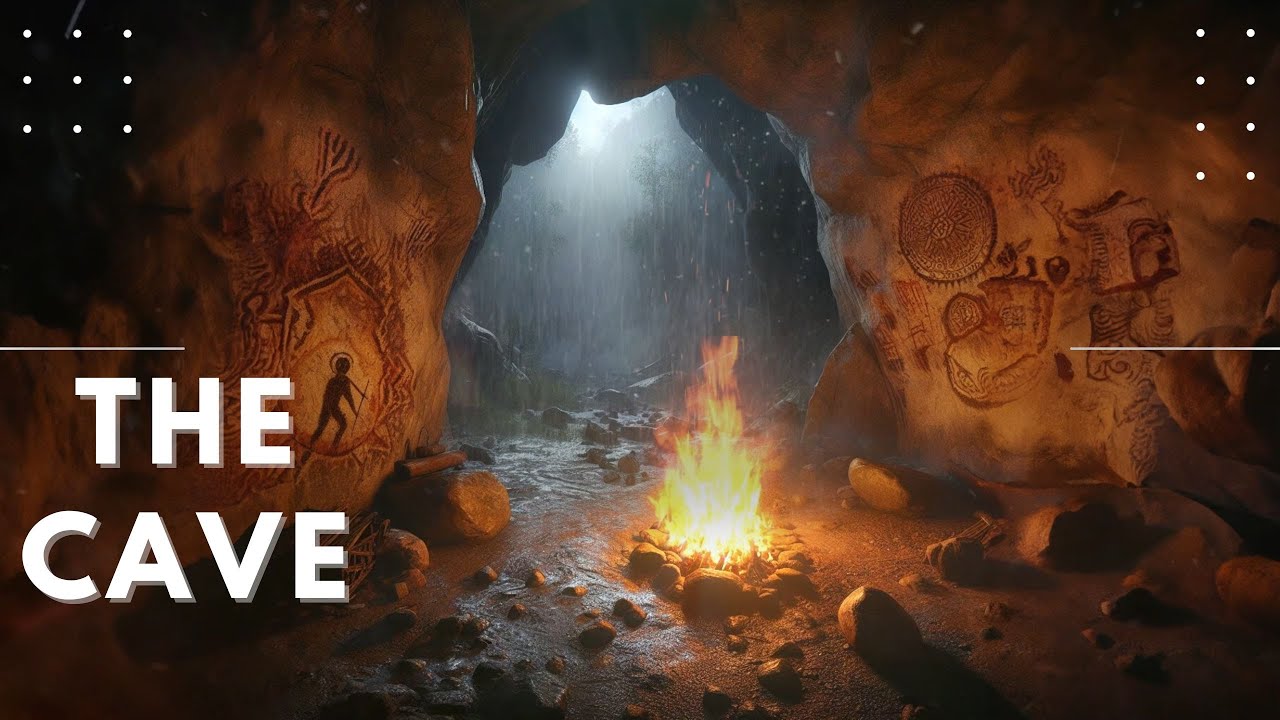 A campfire in a prehistoric cave - YouTube
