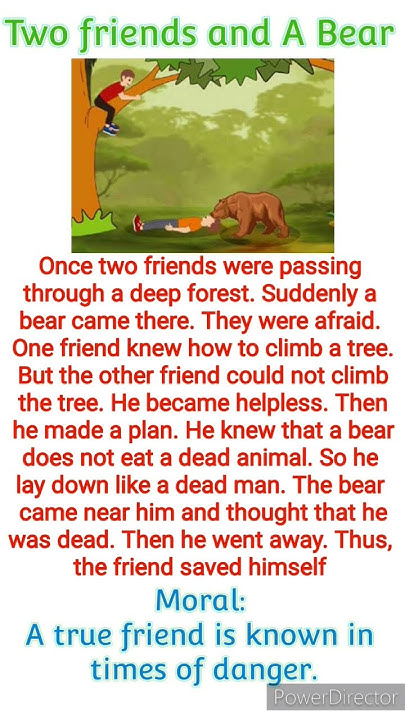 Two friends and A Bear Short Story | Improve English Reading # ...