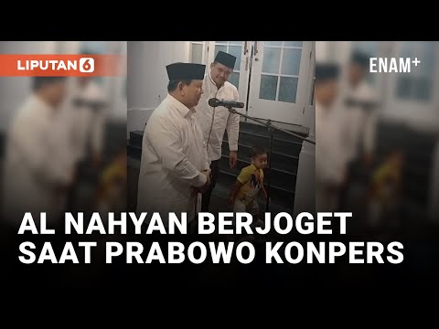 Kocak! Al Nahyan Berjoget Girang saat Prabowo Bicara di Konferensi Pers | Liputan6