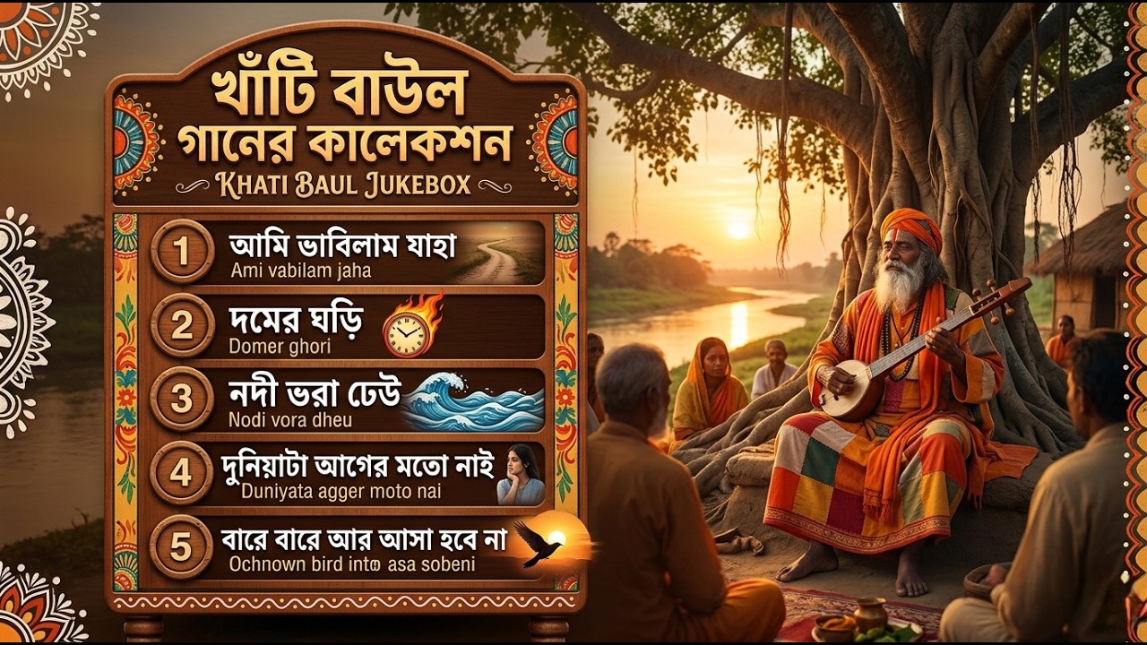 মন ছুঁয়ে যাওয়া খাঁটি বাউল গান - ৫টি সেরা সংগ্রহের জুকবক্স (Khati Baul ...