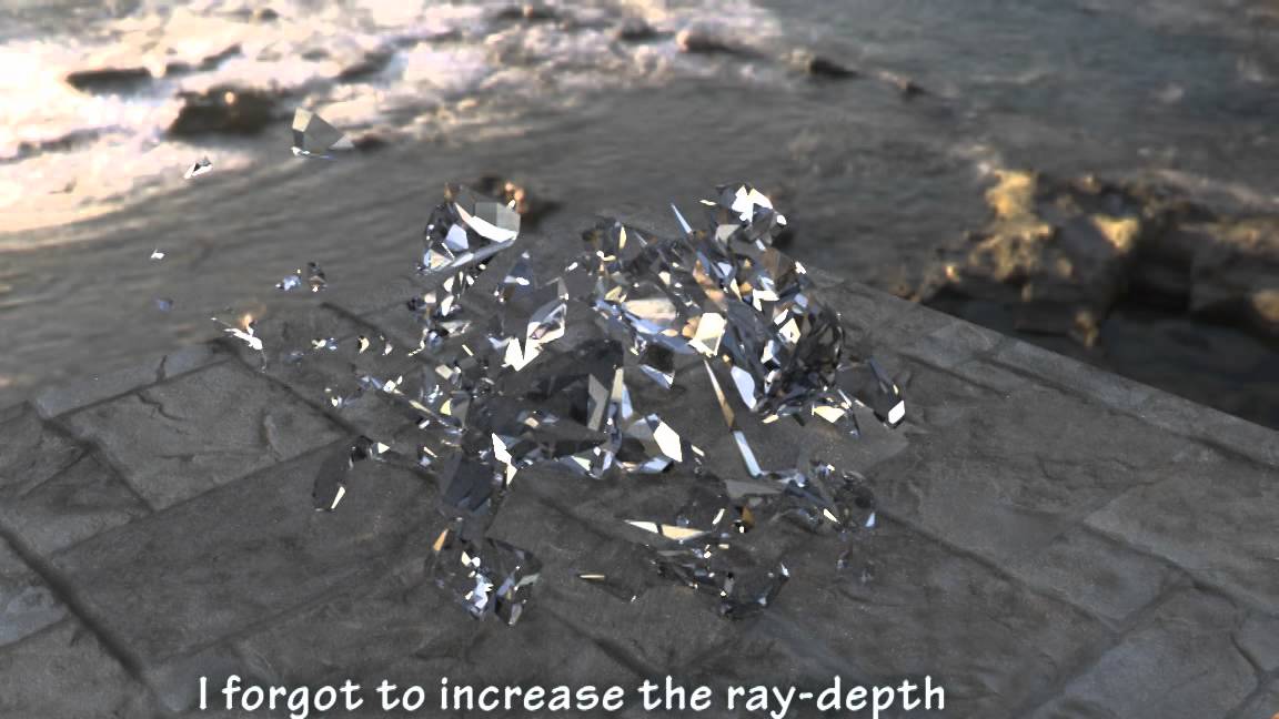 Blender 3D Glass Shatter/Fracture Effect Unbiased Render - YouTube