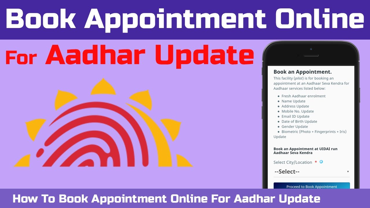How To Book Appointment Online For Aadhar Update 2022 how-to-book-appointment-online-for-aadhar-update-2022