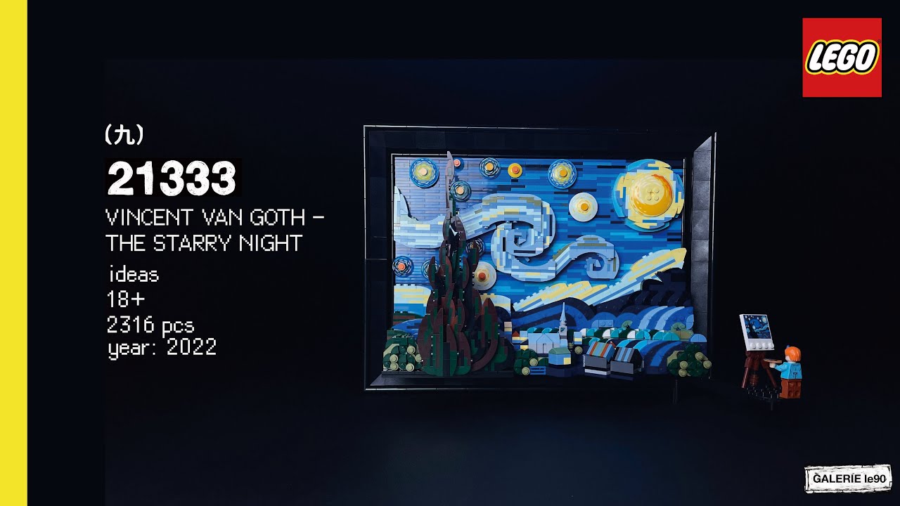 LEGO 21333 Vincent Van Gogh Starry Night relaxing speed build - YouTube