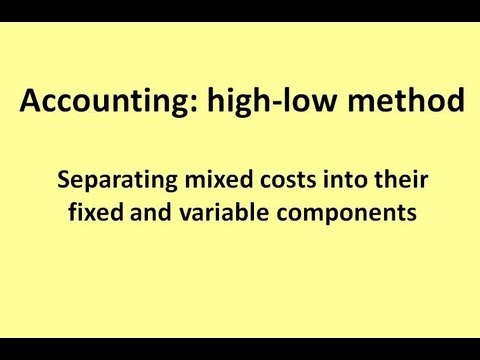 High-Low Cost Method: Cost Accounting - YouTube