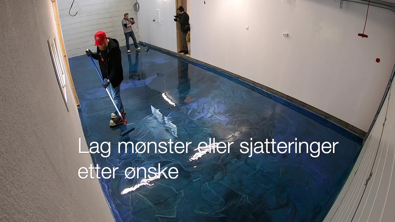 Legging av Metallic Epoxy på garasjegulv - YouTube