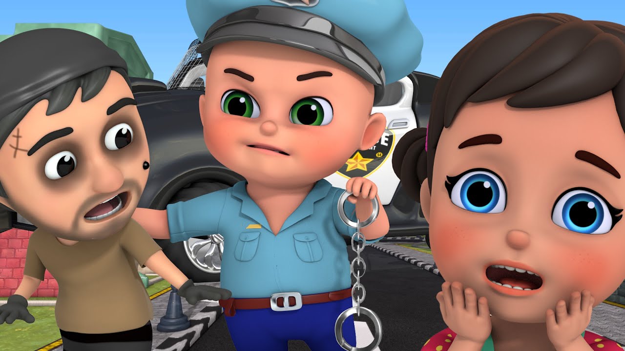 Policeman Keeps Everyone Safe | police car chase | for Kids | Jugnu ...