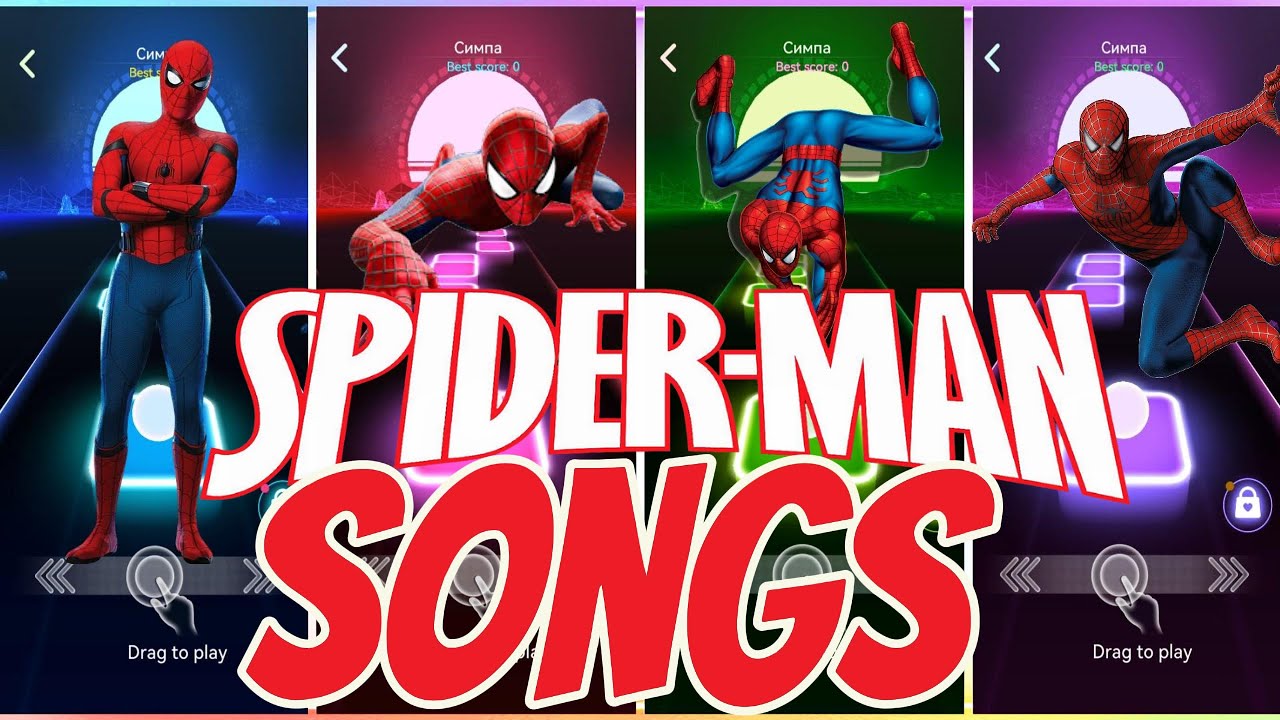 Spider Man Songs in Music Game Tiles Hop | Episode 525 - YouTube