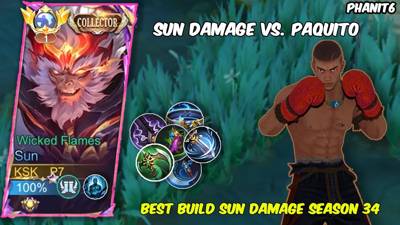 SUN DAMAGE 😨 NEW SEASON SUN BUILD FULL DAMAGE HARD GAME PLAY - SUN VS ...