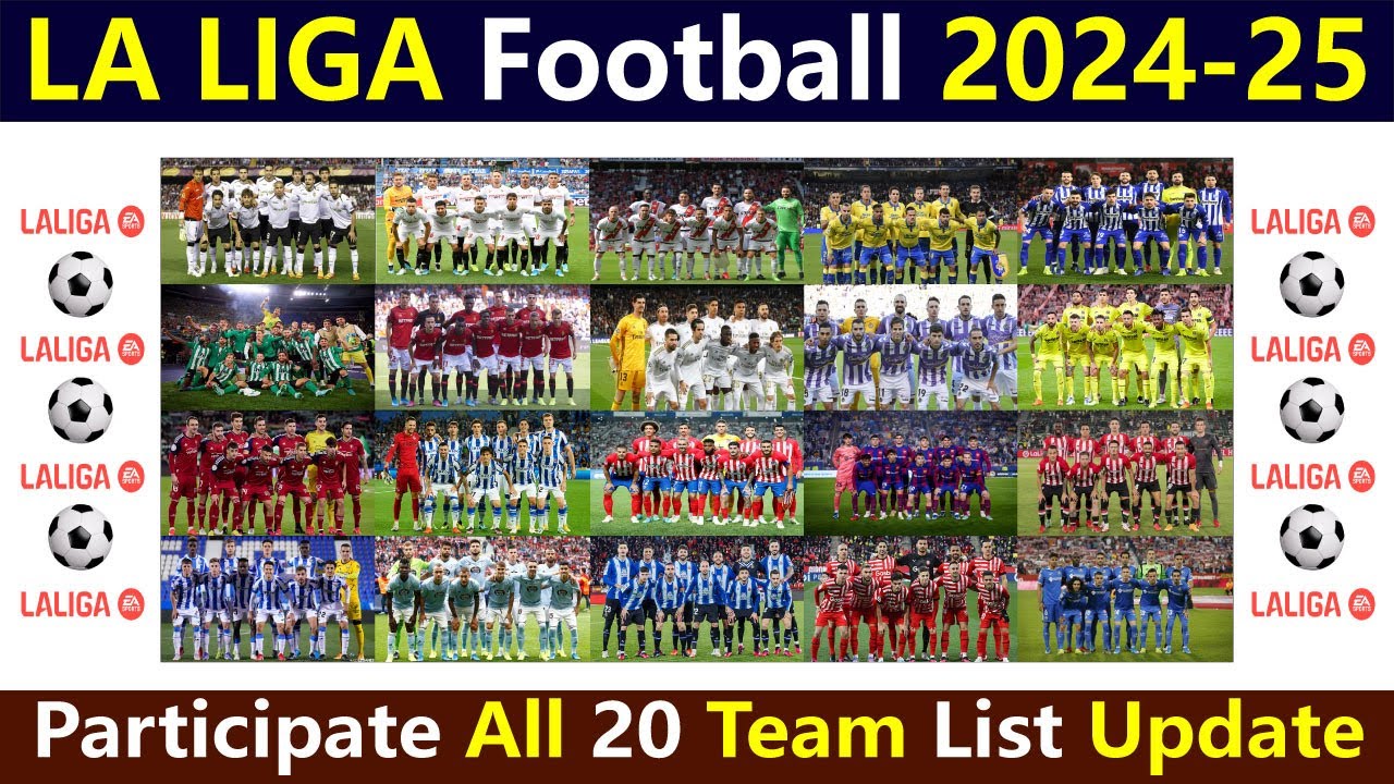 La Liga 2024-25 All 20 Team List Update | All Team List Update La Liga ...