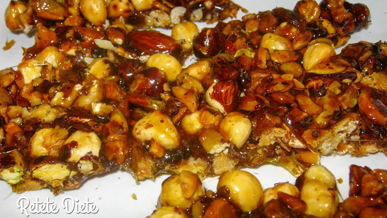 Fructe uscate (nuci, fistic, migdale, alune, caju), caramelizate - YouTube