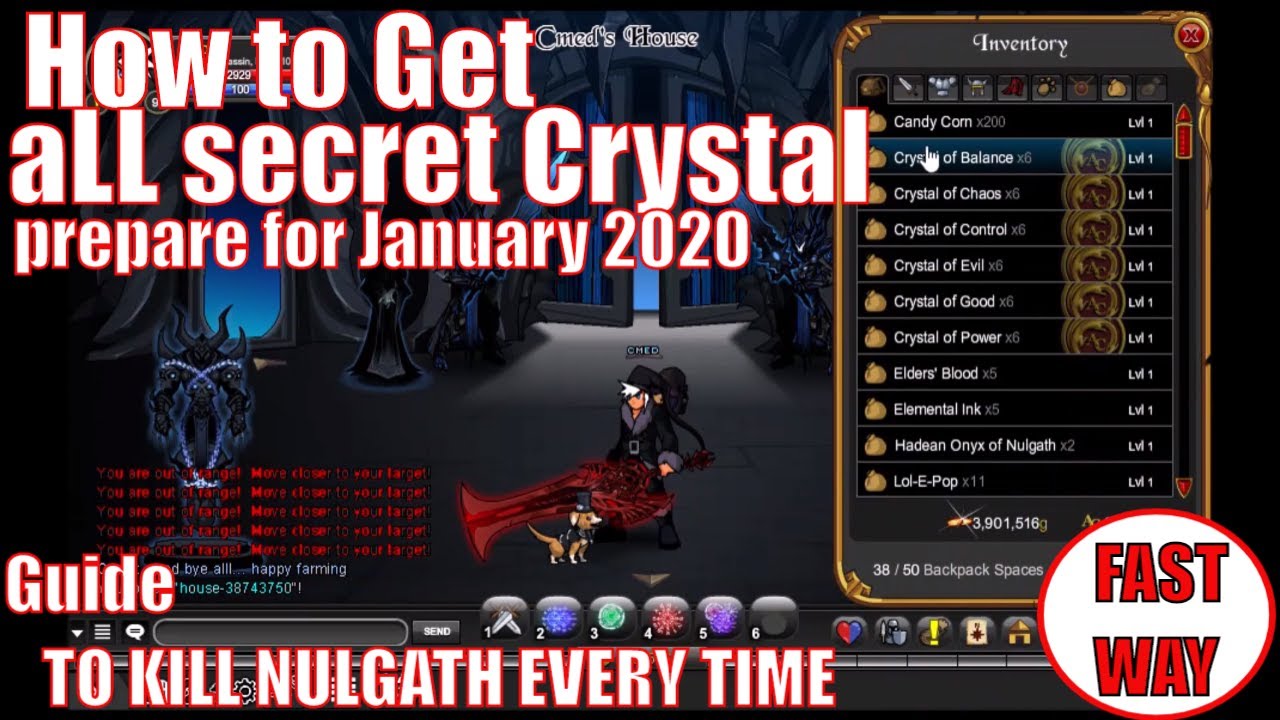 AQW How to get SECRET CRYSTAL for JANUARY 2020 (Kill Nulgath every time ...