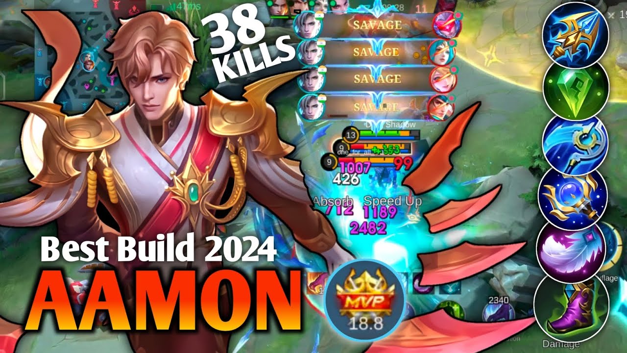 38 Kills • Six Savage in One Game • Aamon • Aamon Gameplay • MLBB - YouTube