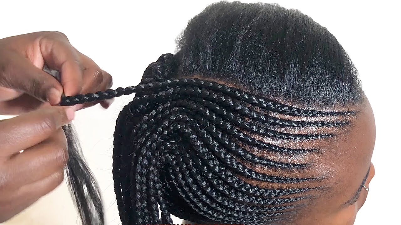Micro feeding in #howto braid #ghanian Lines @JANEILHAIRCOLLECTION ...