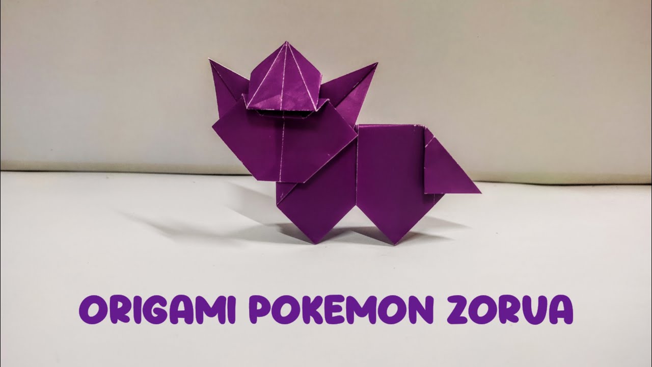How To Make A Paper Origami Pokemon Zorua Easy Step By Step - YouTube