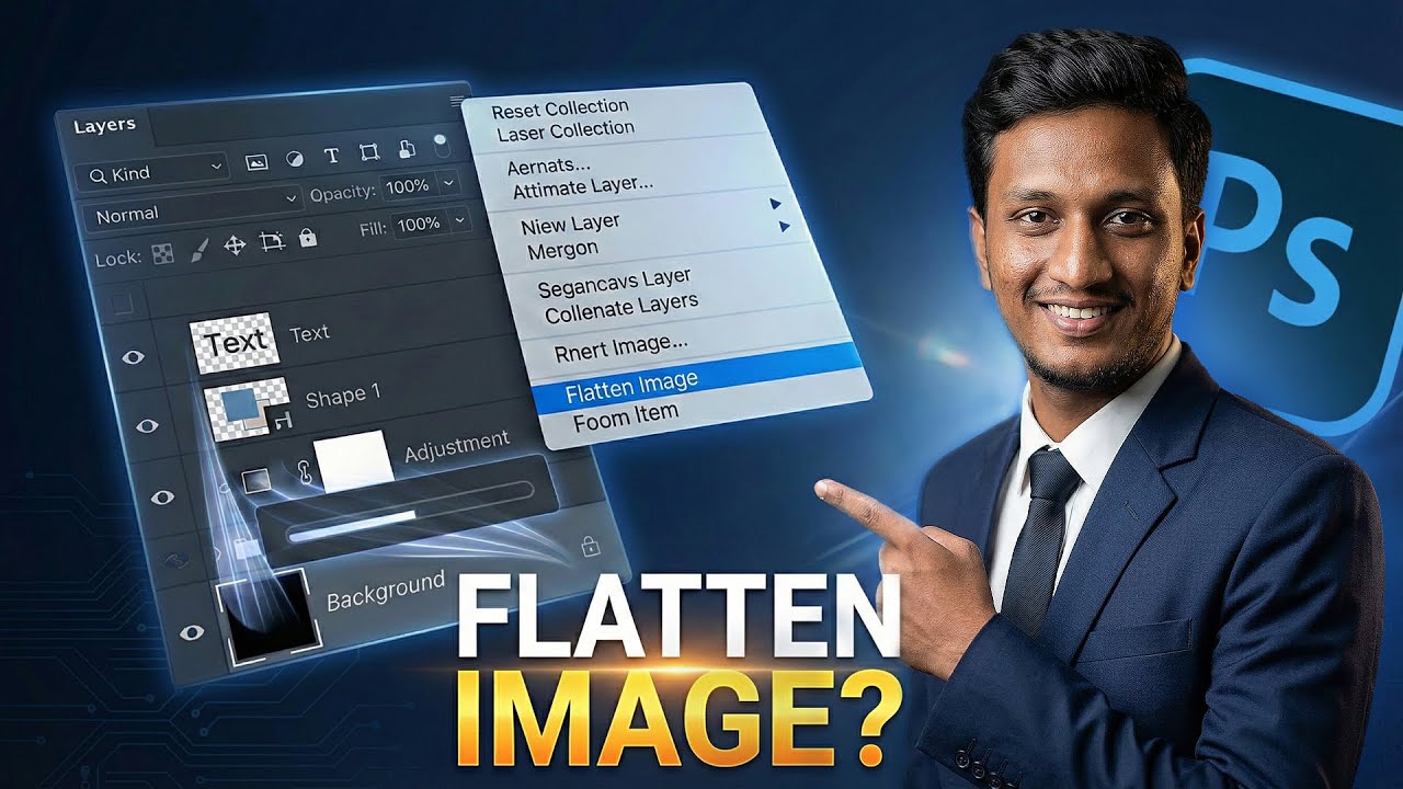 How to Flatten Layers in Adobe Photoshop 2026 | Beginner to Pro ...