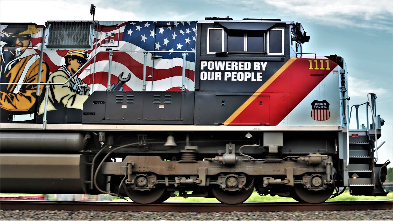 UP 1111 OCS Train in Troutdale, OR, w/ Bonus Manifest (4K) - YouTube