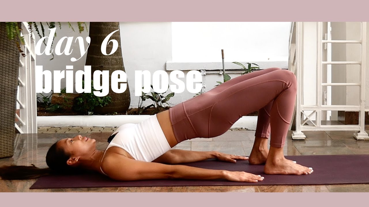 how to do bridge pose- chest opener, gentle backbend, back pain relief - YouTube