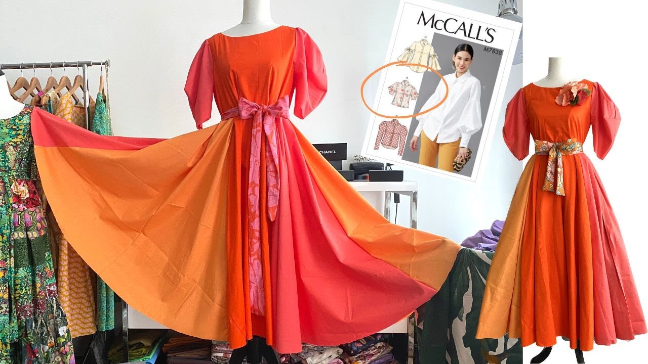 I Made a Vintage Dress with M7838 Sleeves🍊(Not sure about the sleeves ...