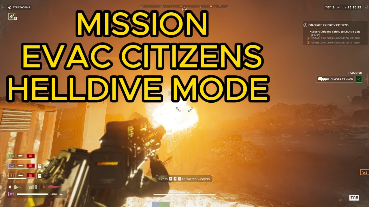 HELLDIVERS 2 – EMERGENCY EVACUATION HELLDIVE MODE [9] - YouTube