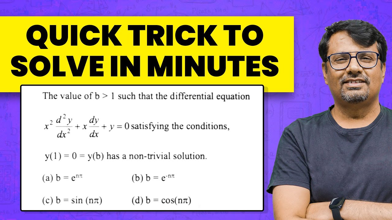 How to solve Cauchy Euler Differential Equation? | Quick Solutions by ...