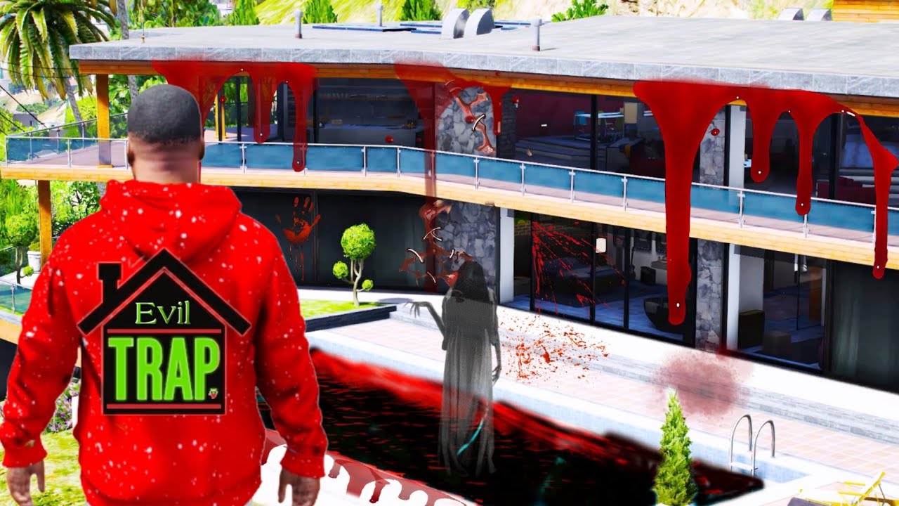 Franklin Trapped in Evil House | Haunted House | GTA 5 mods | - YouTube