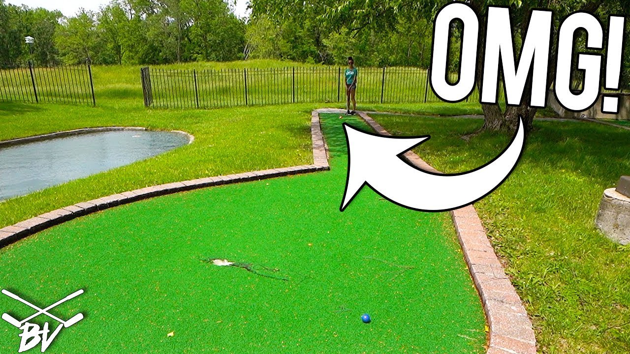 Crazy Airtime Mini Golf Hole In One! - YouTube