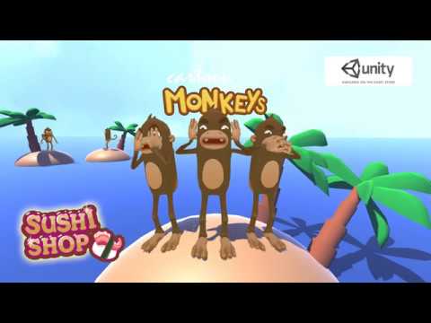 Monkey cartoon, unity asset store - YouTube