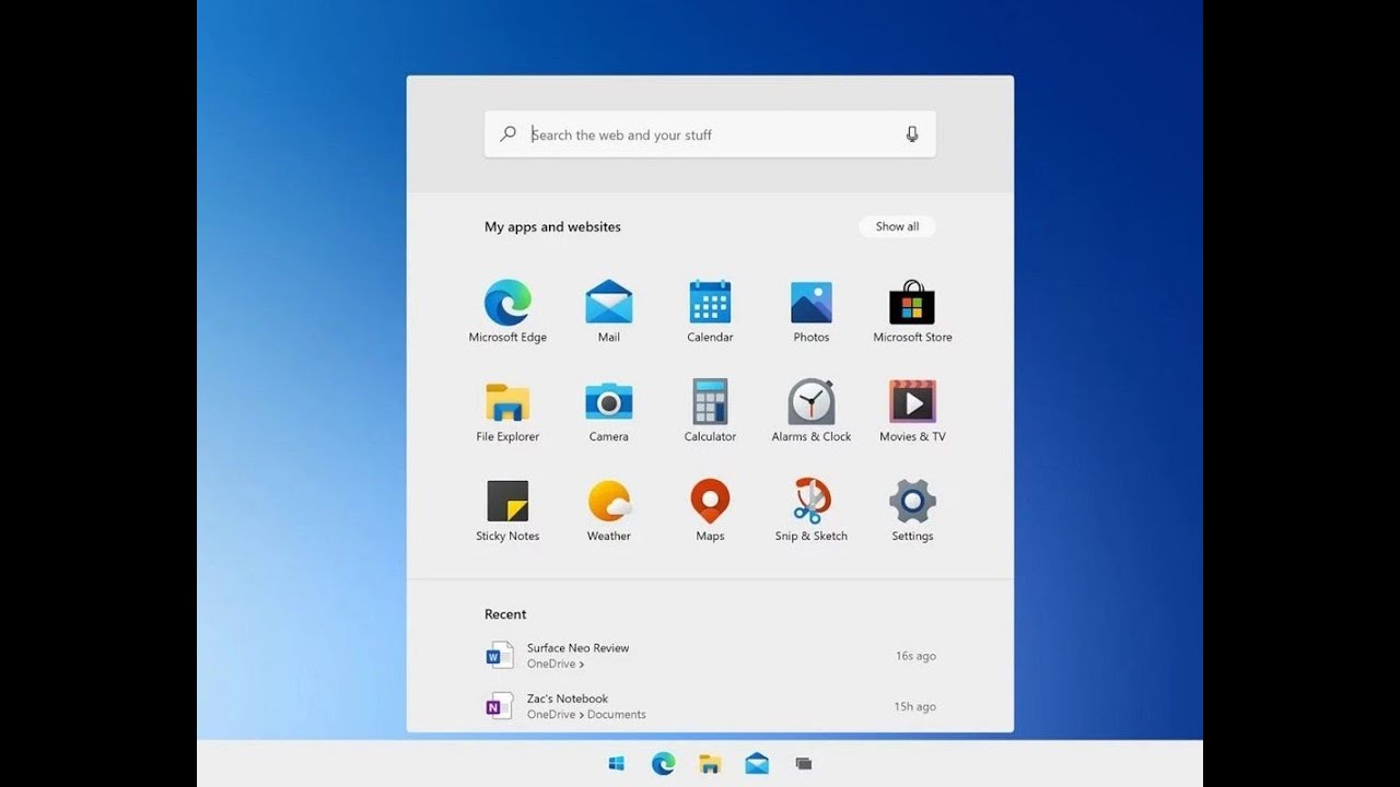 Windows 10X test build 20279 ( run on AMD processor ) - YouTube