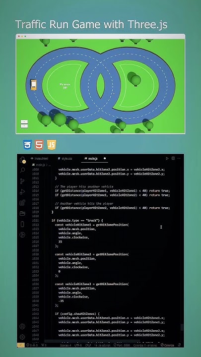 Traffic Run Game Using Threejs🧑‍💻 Coding Programming Csstricks Js Threejs Javascript Css