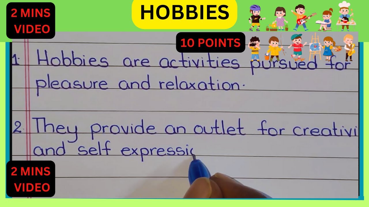10 lines about importance of Hobbies! essay on Hobbies #knowledge # ...